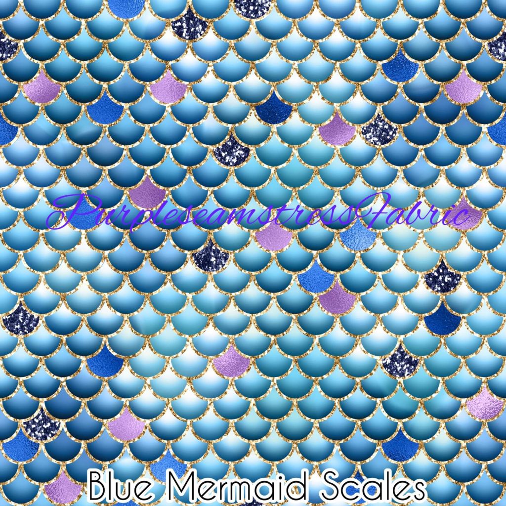 Blue Mermaid Scales – Purpleseamstress Fabric