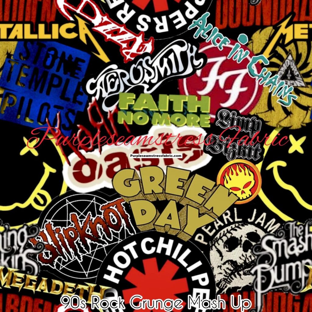 90’s Rock Grunge Mashup – Purpleseamstress Fabric