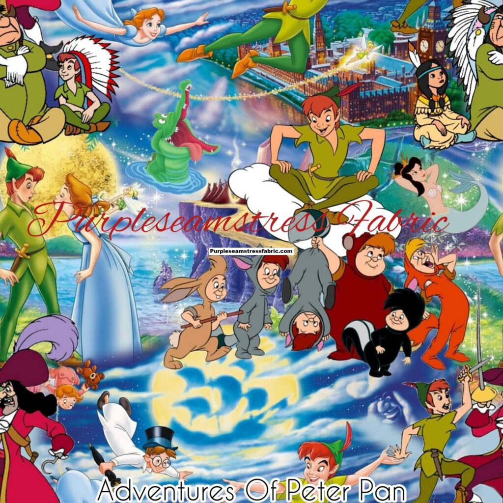 Adventures of Peter Pan – Fabric – Purpleseamstress Fabric