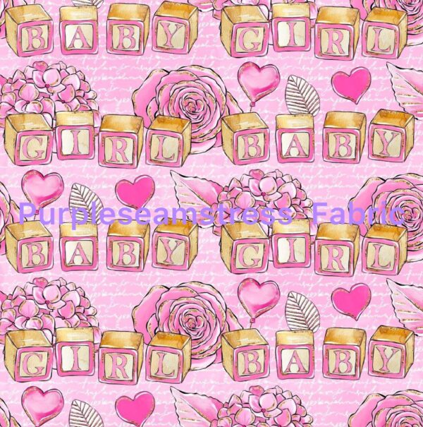 Baby Girl Blocks – Purpleseamstress Fabric
