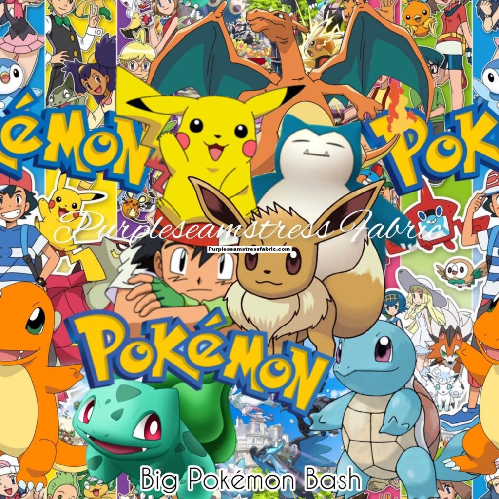 Big Pokémon Bash – Purpleseamstress Fabric