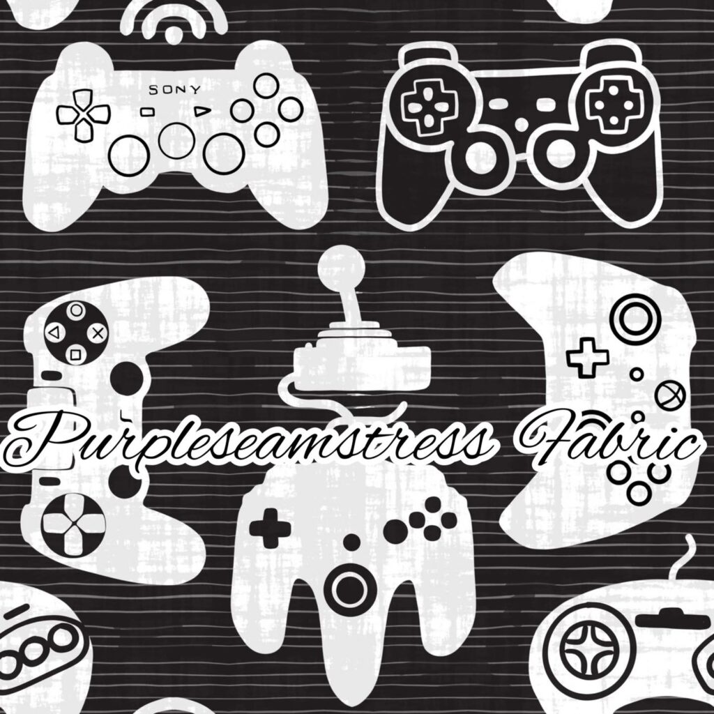 Black/White Gamer – Purpleseamstress Fabric