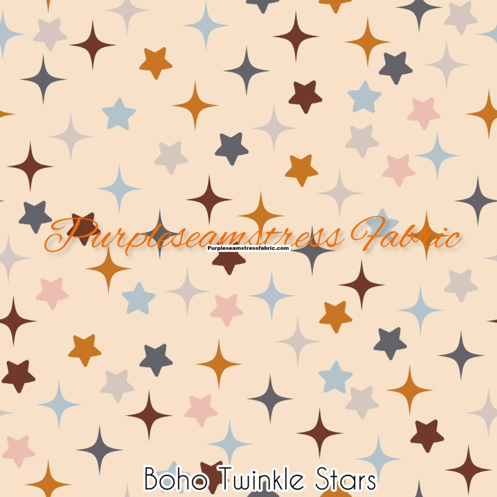 Boho Twinkle Stars – Purpleseamstress Fabric