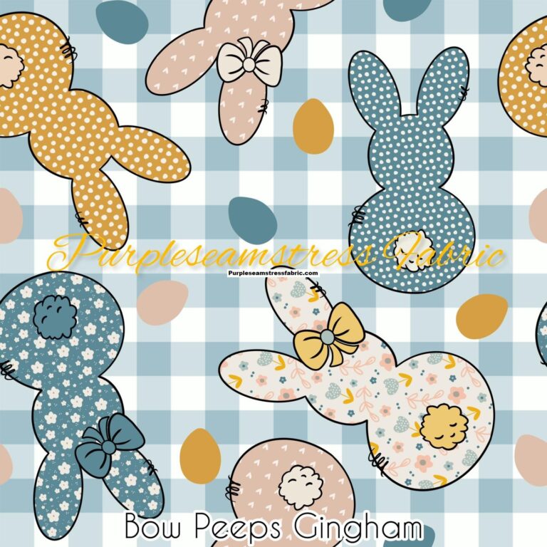 Bow Peeps Gingham – Purpleseamstress Fabric