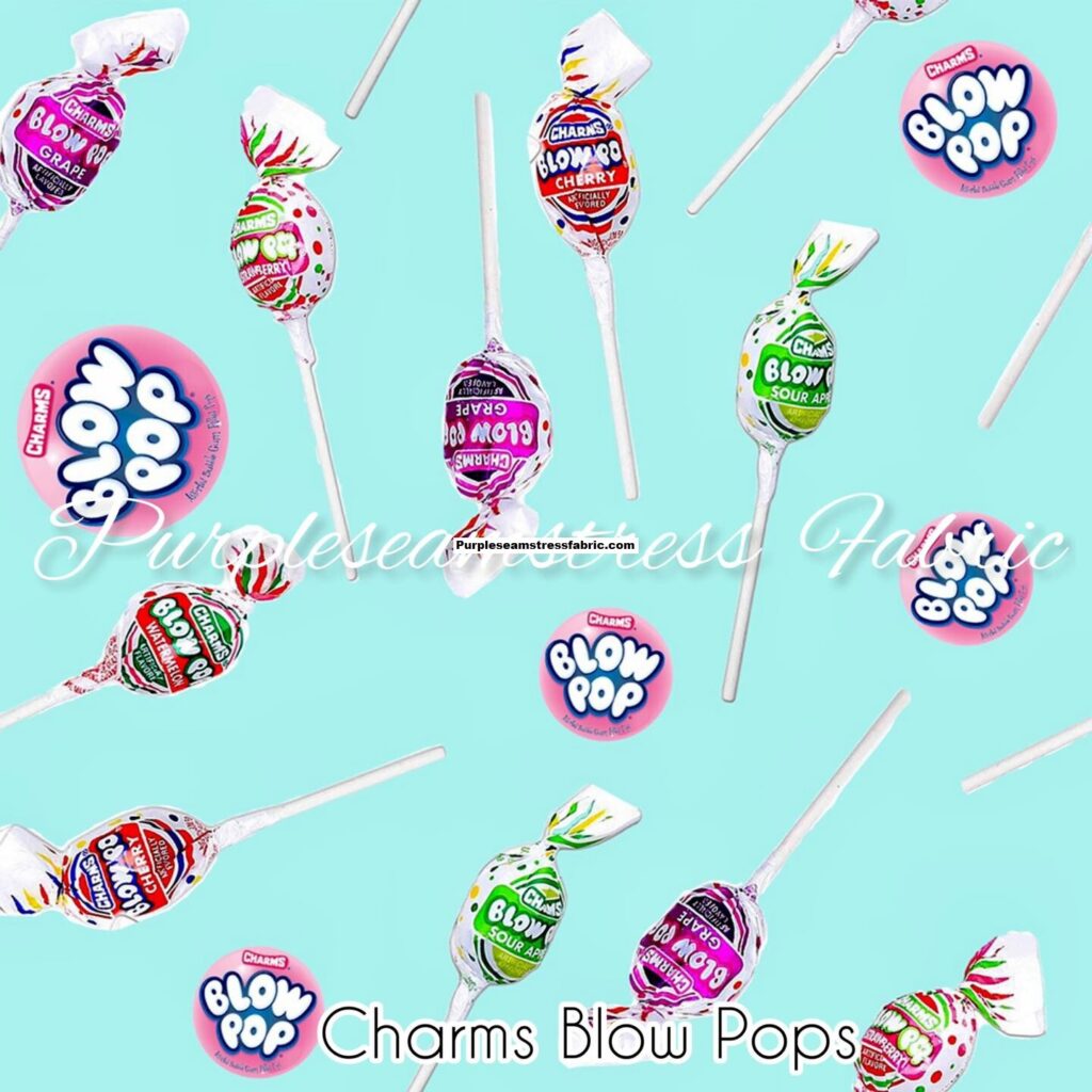 Charms Blow Pops – Purpleseamstress Fabric