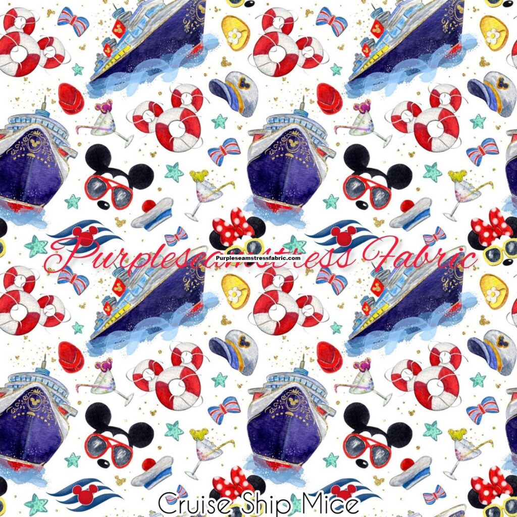Cruise Ship Mice – Fabric – Purpleseamstress Fabric