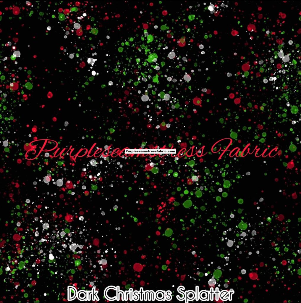 Dark Christmas Splatter – Purpleseamstress Fabric