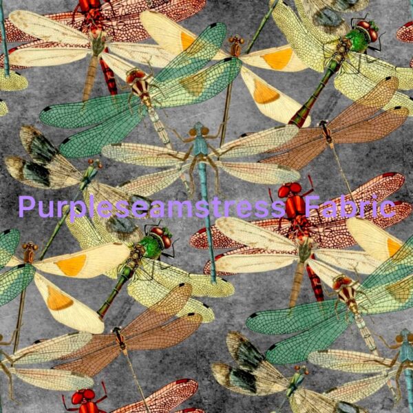 Dragonflies In Flight – Purpleseamstress Fabric