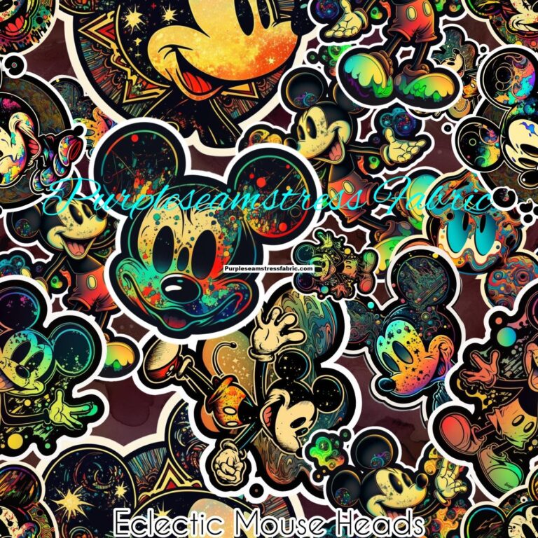 Eclectic Mouse Heads – Fabric – Purpleseamstress Fabric