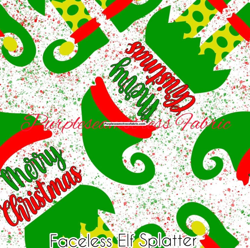 Faceless Elf Splatter – Fabric – Purpleseamstress Fabric
