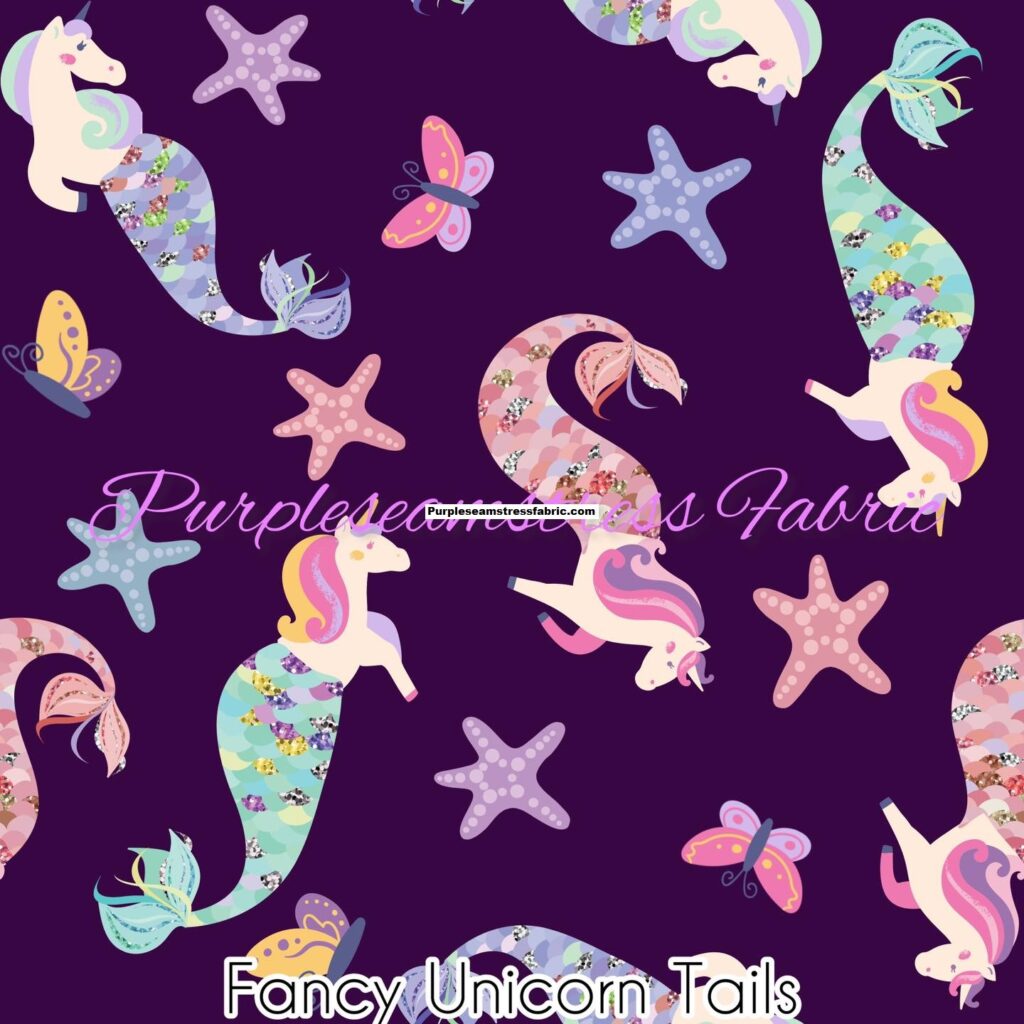 Fancy Unicorn Tails – Purpleseamstress Fabric