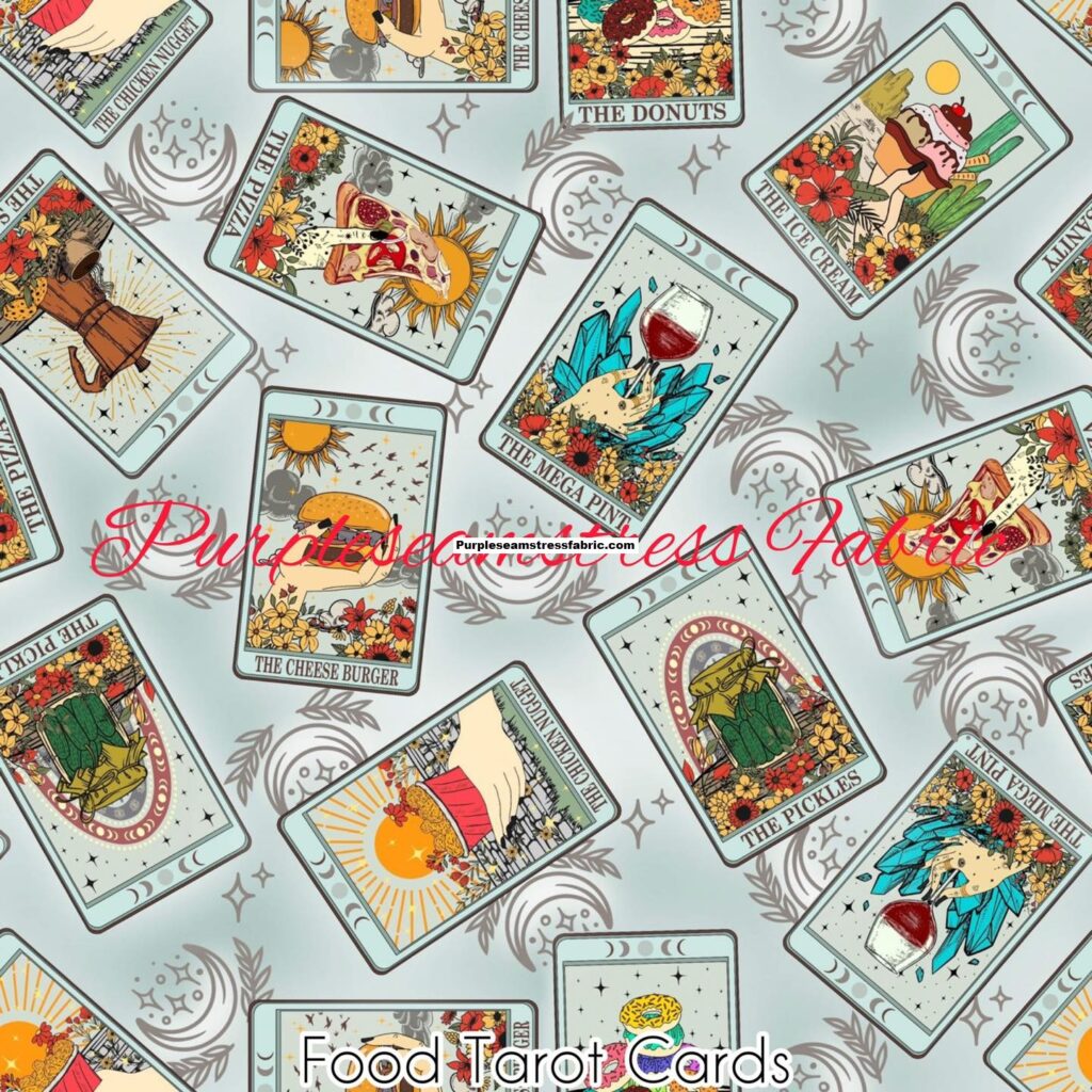 Food Tarot Cards – Fabric – Purpleseamstress Fabric