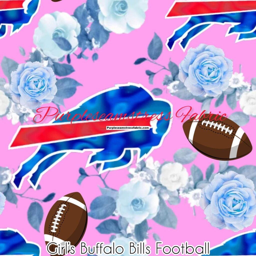Girl’s Buffalo Bills Football – Fabric – Purpleseamstress Fabric