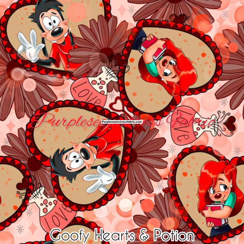 Goofy Hearts & Potion – Purpleseamstress Fabric
