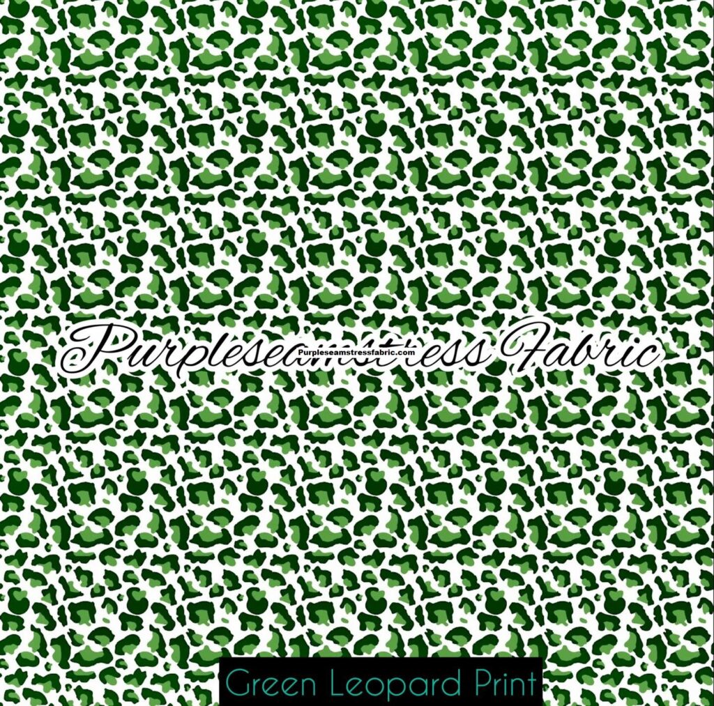 Green Leopard print – Purpleseamstress Fabric