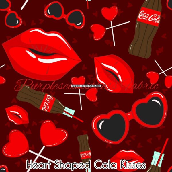 Heart Shaped Cola Kisses – Purpleseamstress Fabric