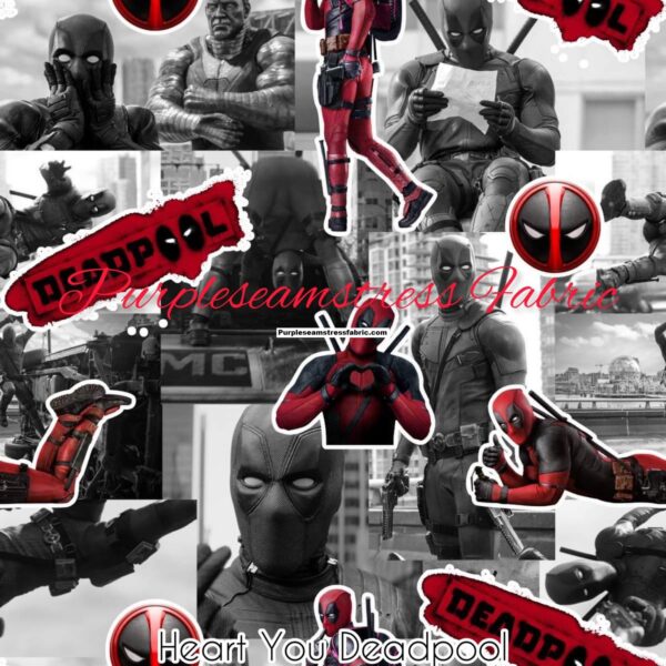 Heart You Deadpool – Purpleseamstress Fabric