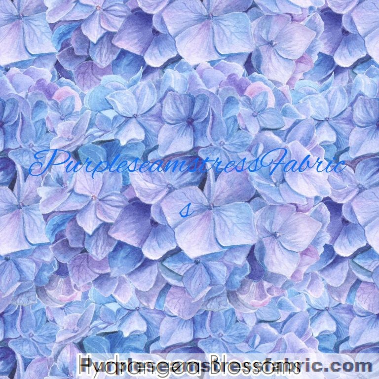Hydrangea Blossoms – Purpleseamstress Fabric