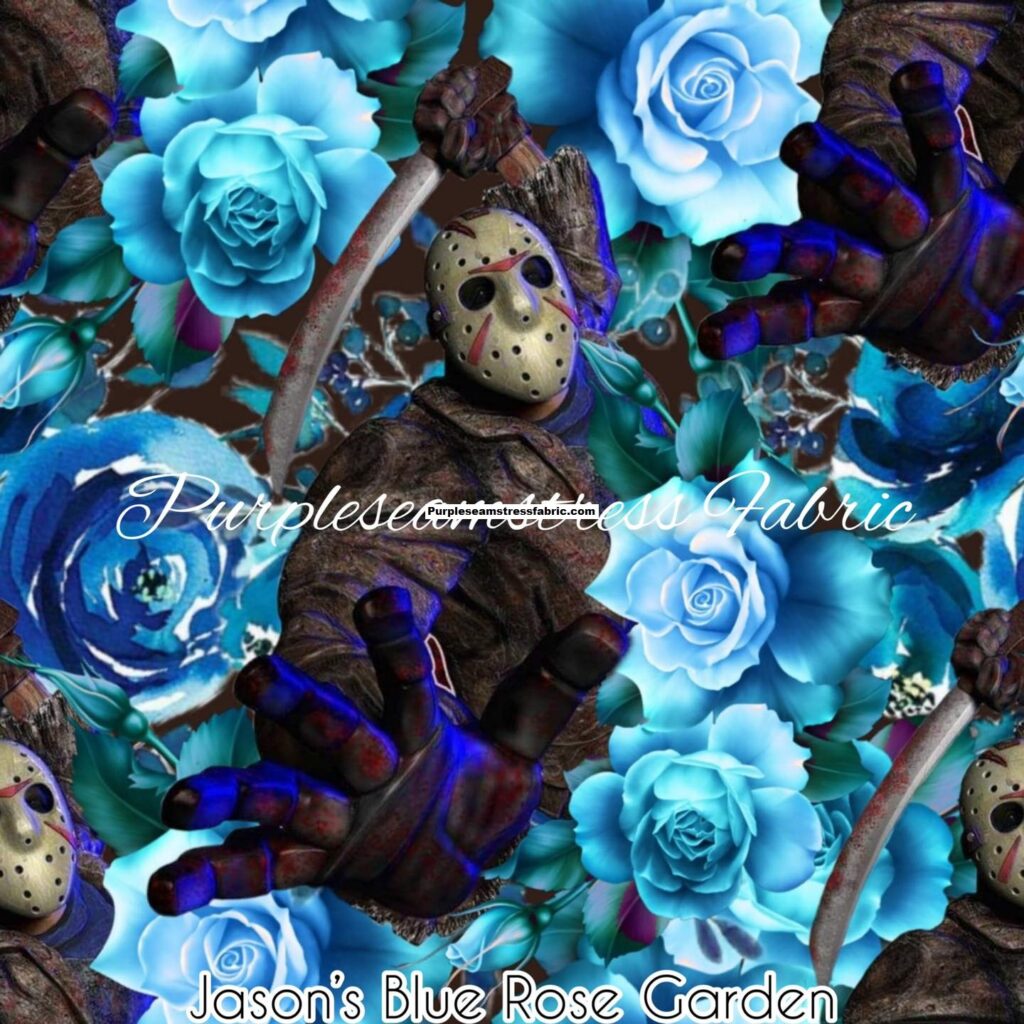 Jason’s Blue Rose Garden – Purpleseamstress Fabric