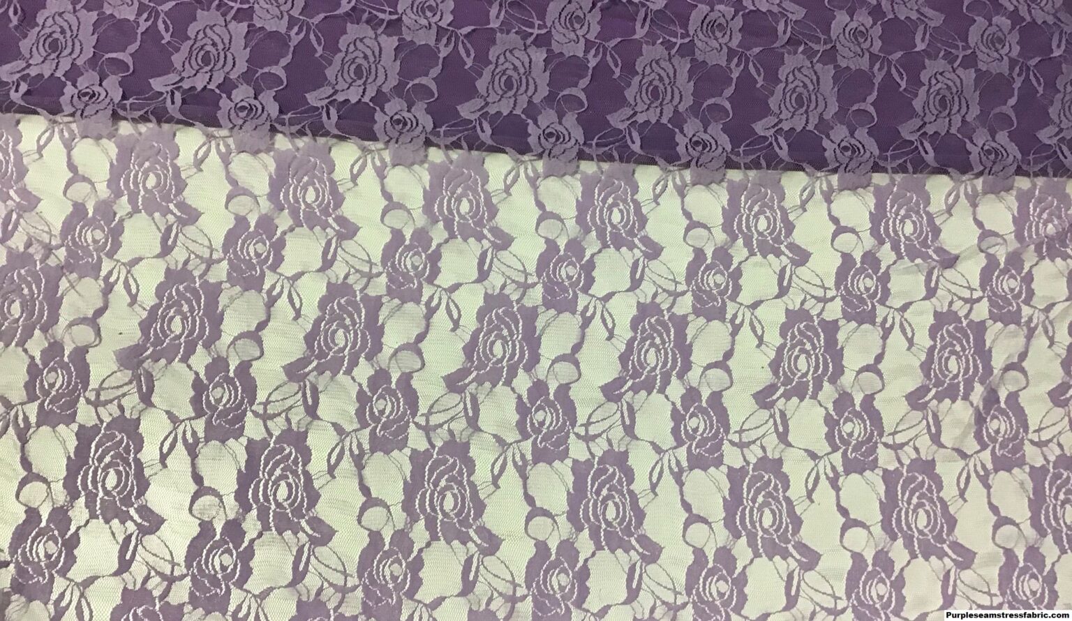 Lilac Stretch Lace – Fabric – Purpleseamstress Fabric