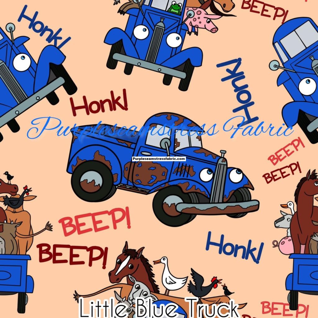 Little Blue Truck – Fabric – Purpleseamstress Fabric