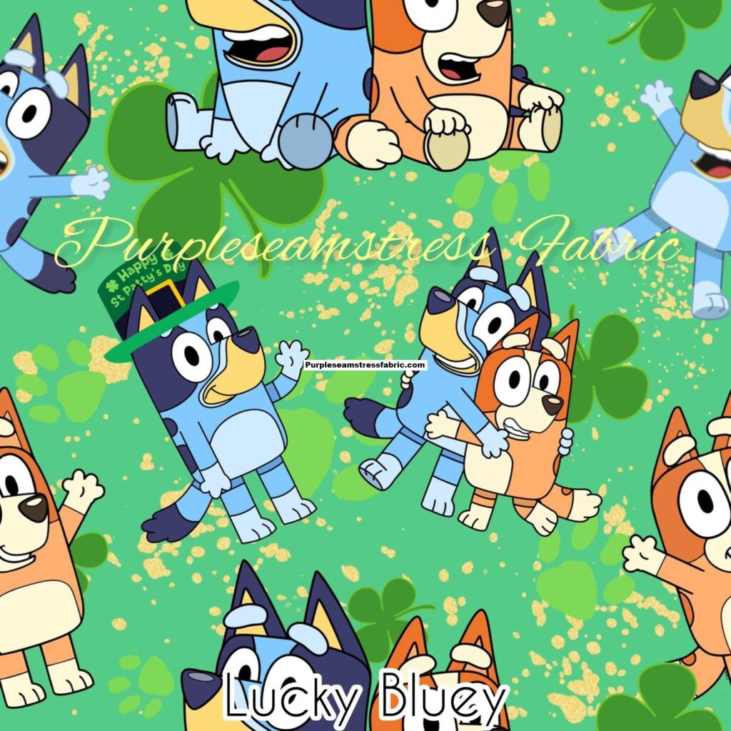 Lucky Bluey – Purpleseamstress Fabric