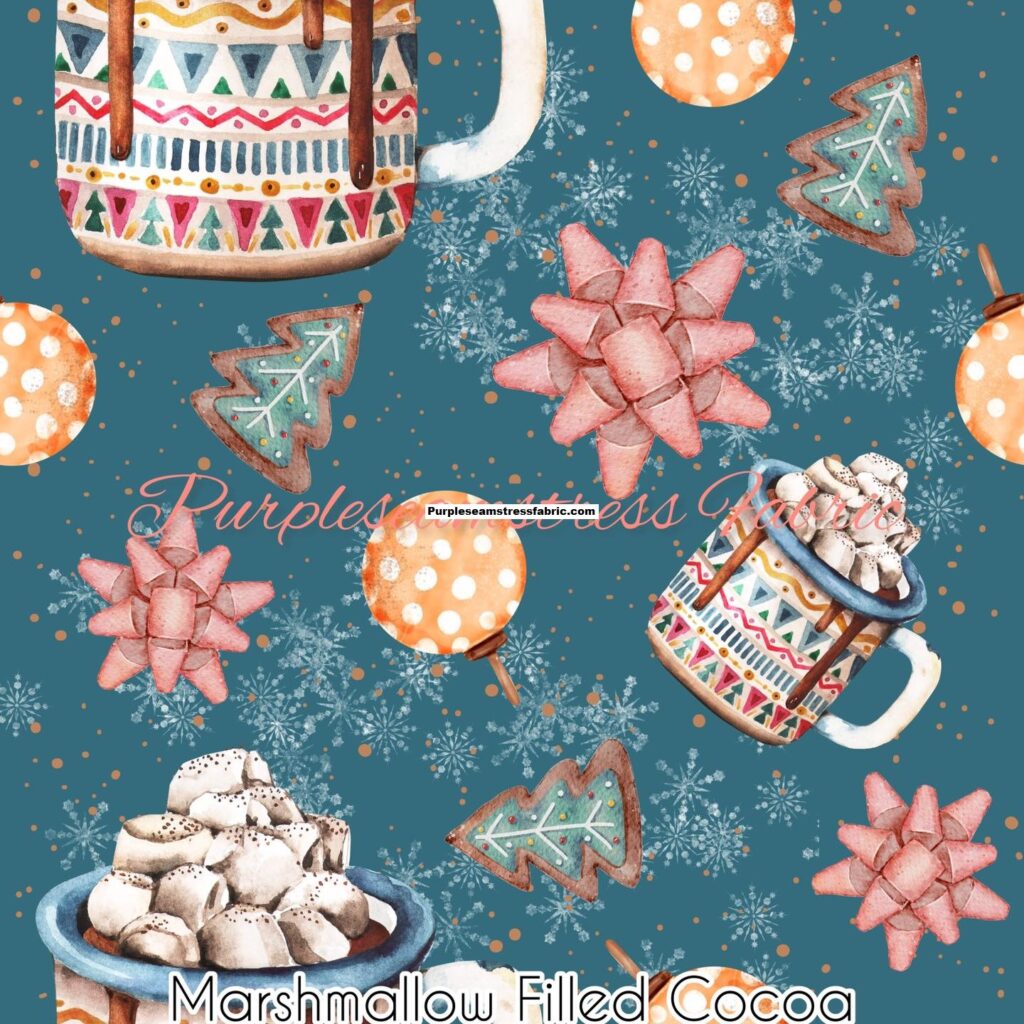 Marshmallow Filled Cocoa – Fabric – Purpleseamstress Fabric