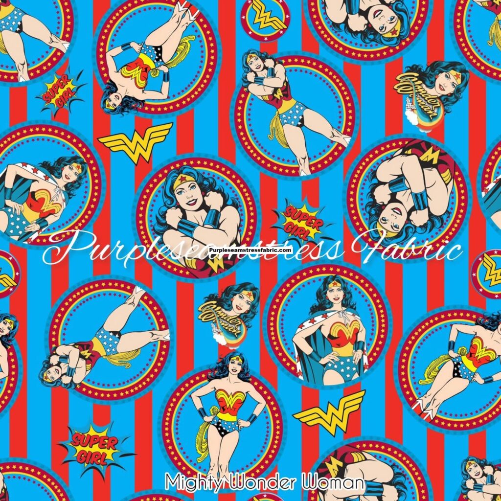 Mighty Wonder Woman – Fabric – Purpleseamstress Fabric