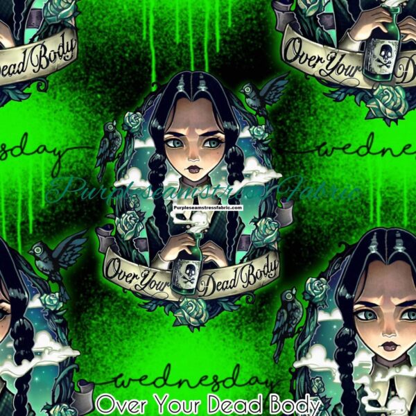 Wednesday Over Your Dead Body Wednesday Cotton Lycra – Purpleseamstress ...