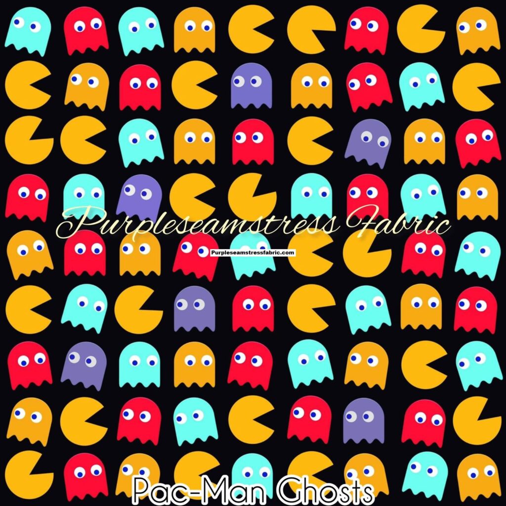 Pac-Man Ghosts – Fabric – Purpleseamstress Fabric
