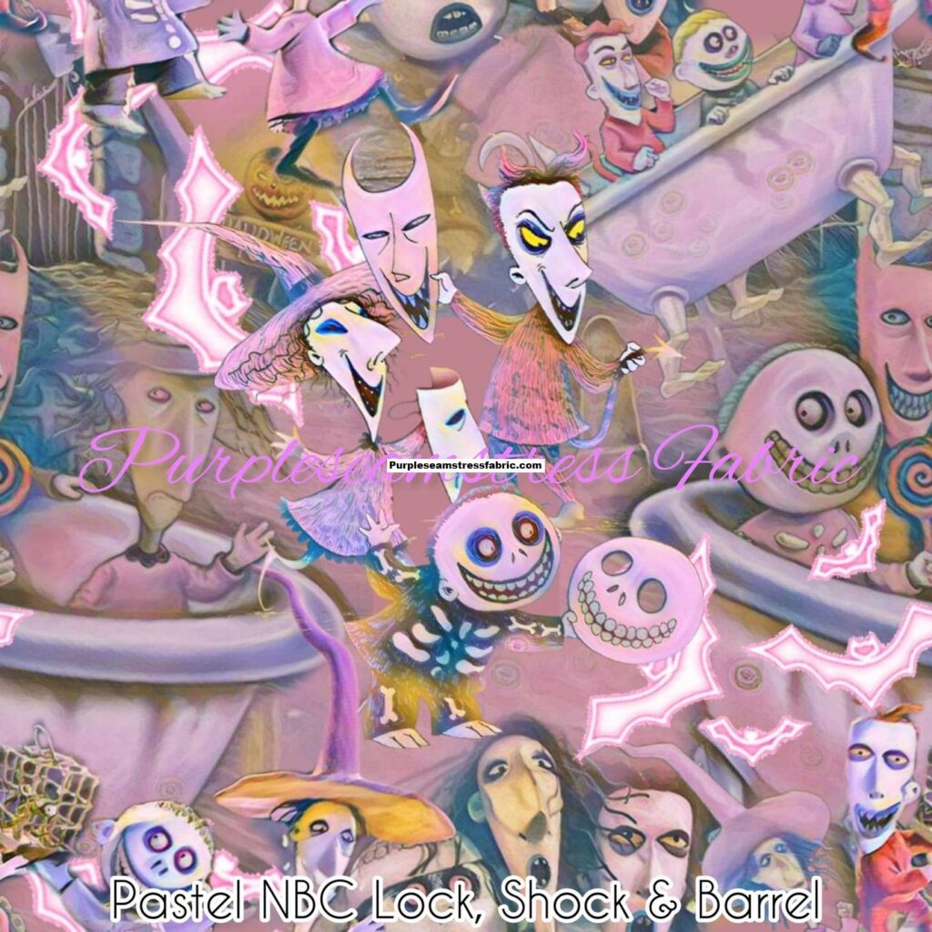 Pastel NBC Lock, Shock & Barrel Cotton Lycra – Purpleseamstress Fabric