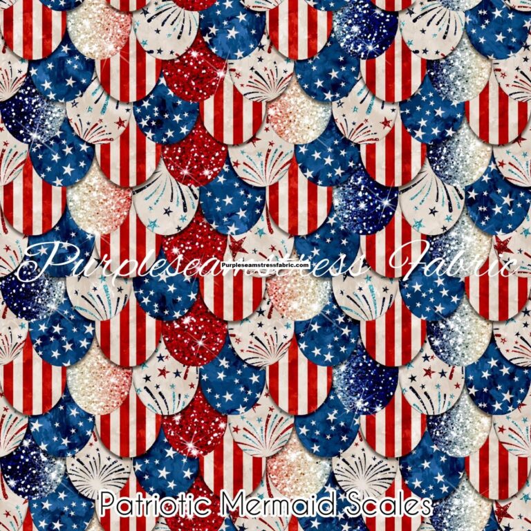 Patriotic Mermaid Scales – Purpleseamstress Fabric