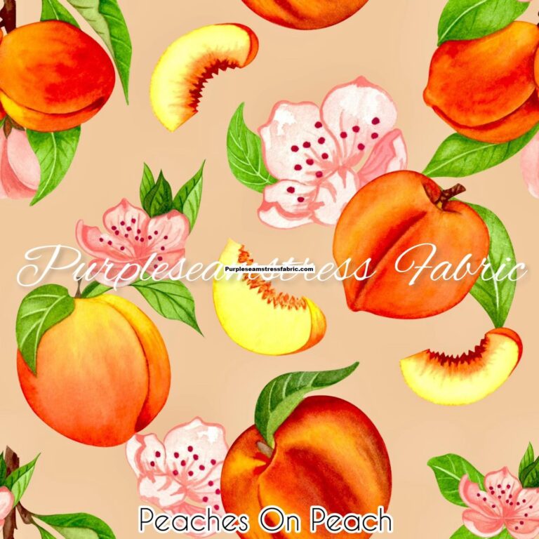 Peaches On Peach – Fabric – Purpleseamstress Fabric