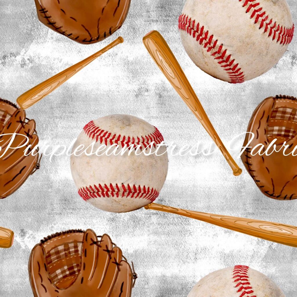 Play Ball Baseball – Fabric – Purpleseamstress Fabric