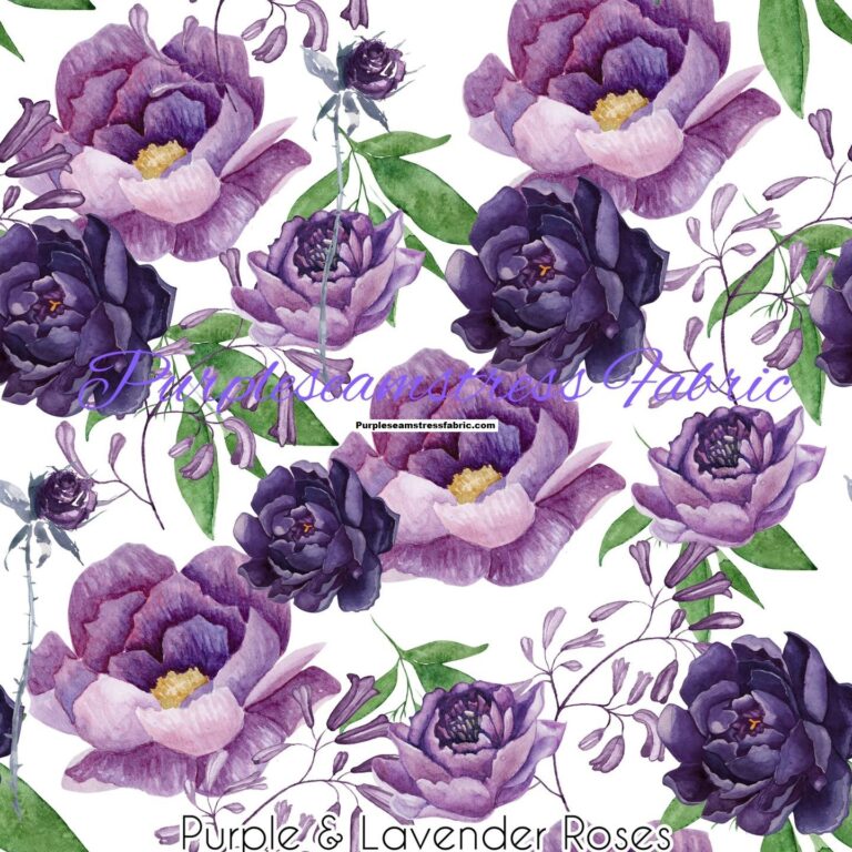 Purple & Lavender Roses – Purpleseamstress Fabric