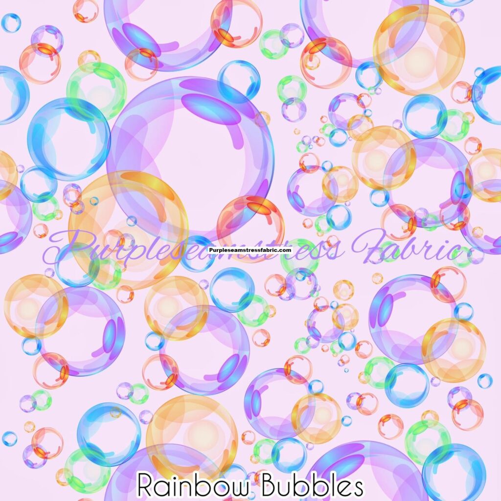 Rainbow Bubbles – Fabric – Purpleseamstress Fabric
