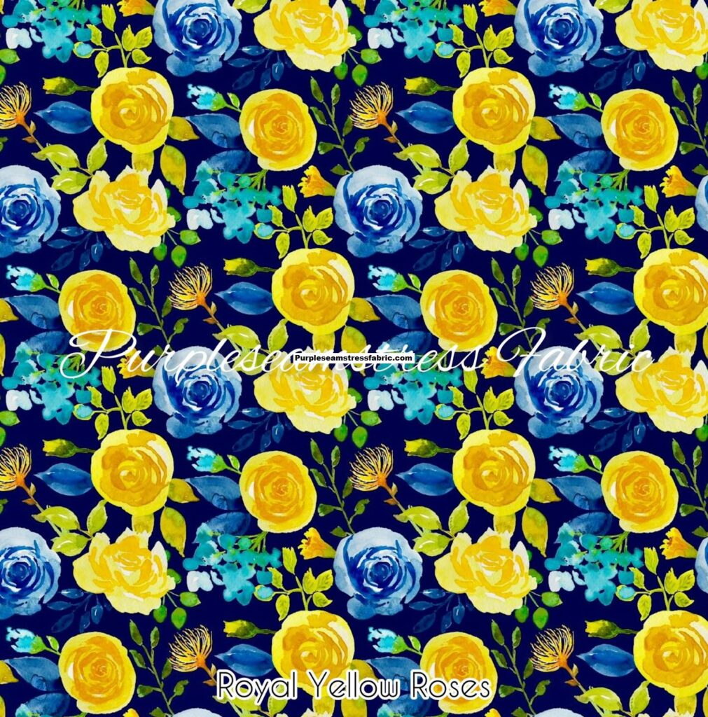Royal Yellow Roses – Purpleseamstress Fabric