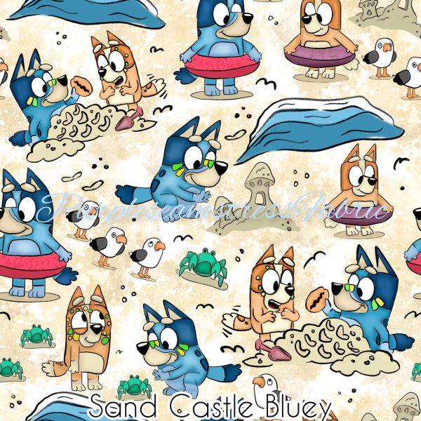Sand Castle Bluey – Purpleseamstress Fabric