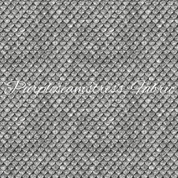Silver Glitter Dragon Scales – Purpleseamstress Fabric