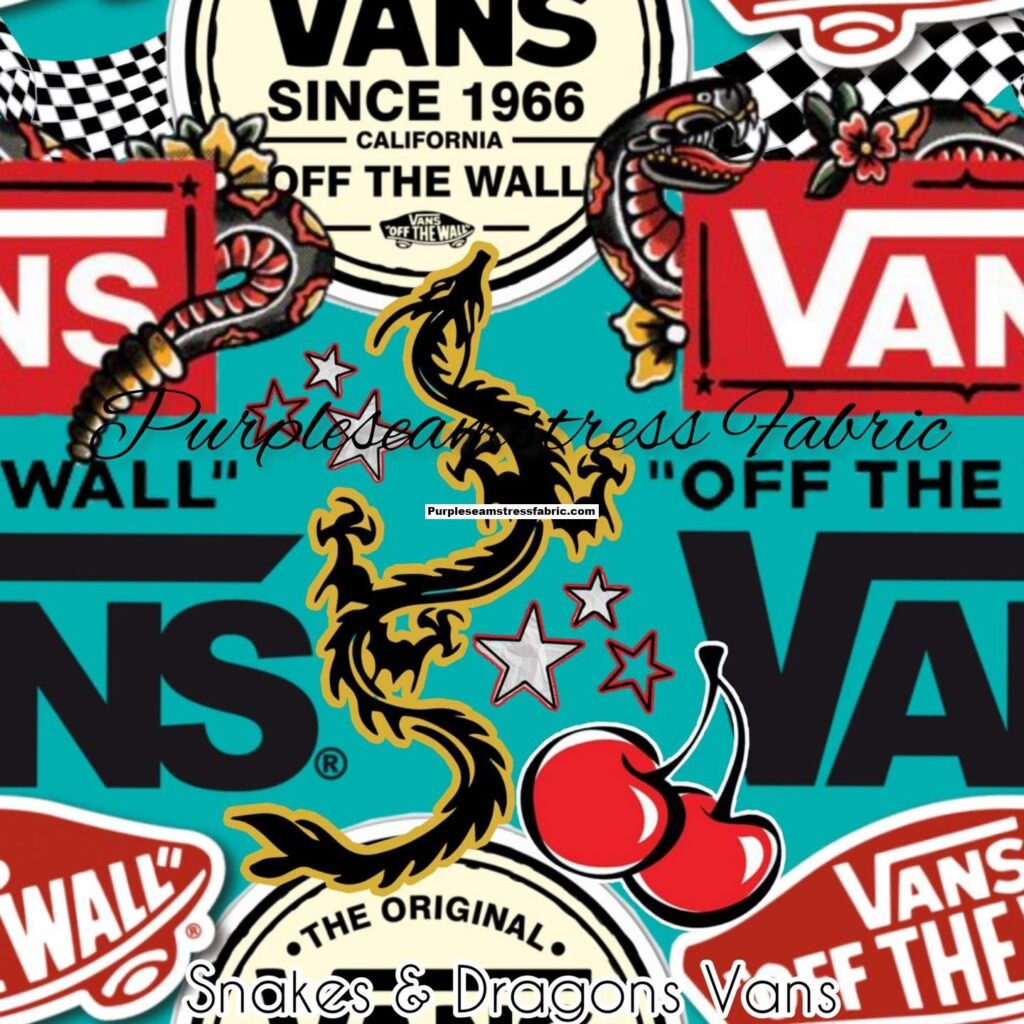 Snakes & Dragons Vans – Fabric – Purpleseamstress Fabric
