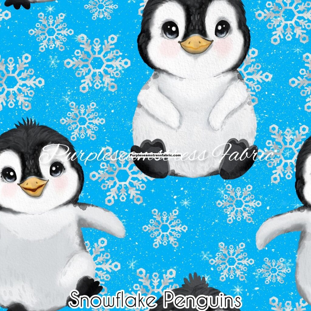 Snowflake Penguins – Purpleseamstress Fabric