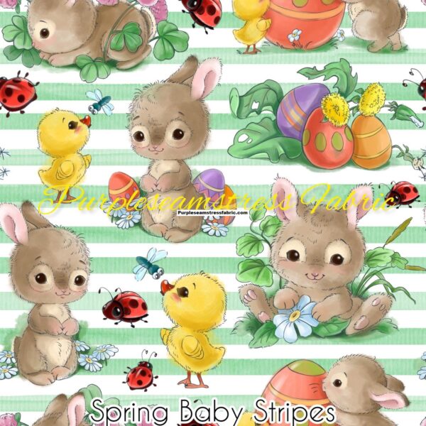 Spring Baby Stripes – Purpleseamstress Fabric