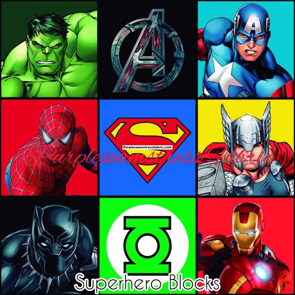 Superhero Blocks – Purpleseamstress Fabric