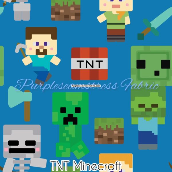 TNT Minecraft – Fabric – Purpleseamstress Fabric