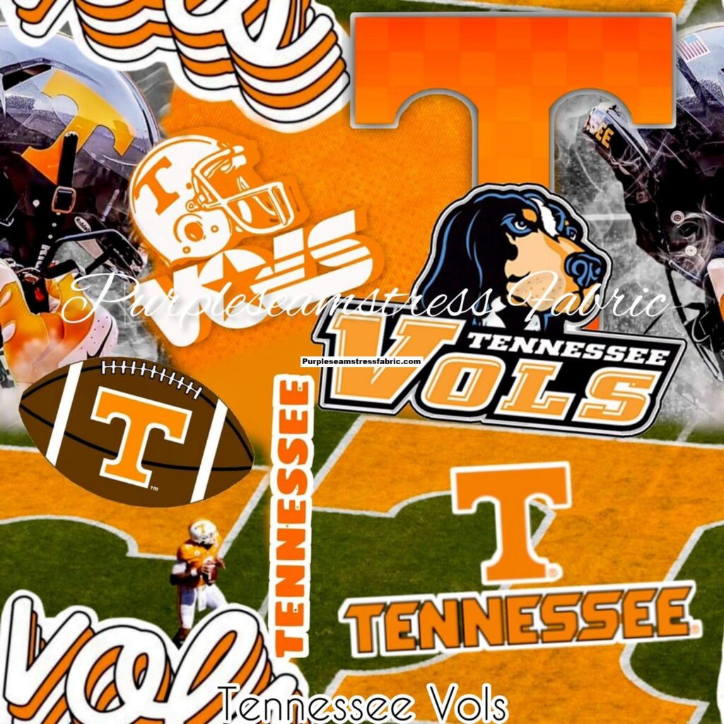 Tennessee Vols Collage – Fabric – Purpleseamstress Fabric
