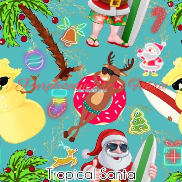 Tropical Santa – Purpleseamstress Fabric