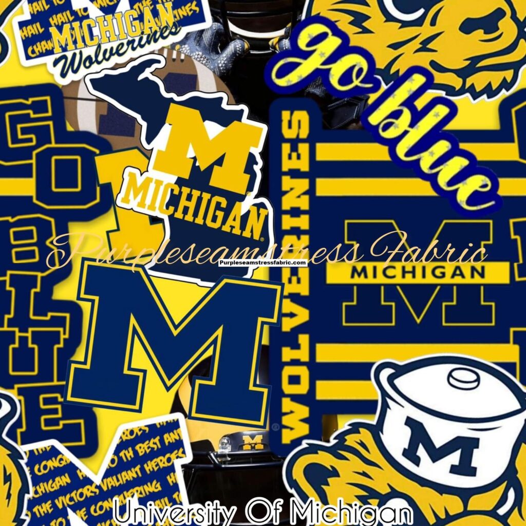 University of Michigan – Fabric – Purpleseamstress Fabric