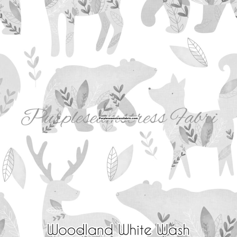 Woodland Whitewashed – Fabric – Purpleseamstress Fabric