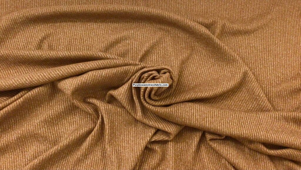 Heathered Butterscotch Rib Hacci Sweater – Fabric – Purpleseamstress Fabric