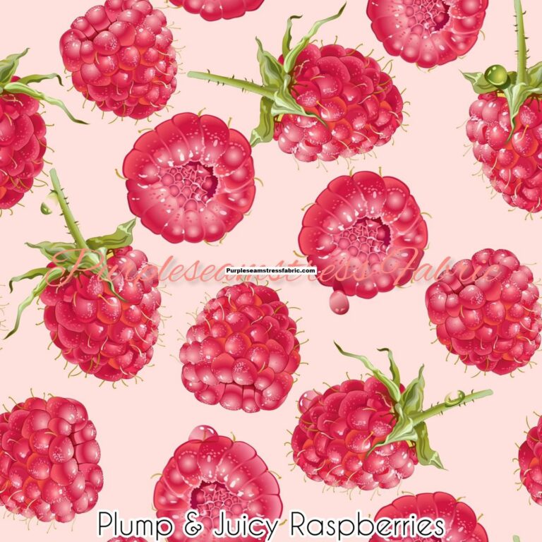 Plump & Juicy Raspberries – Purpleseamstress Fabric